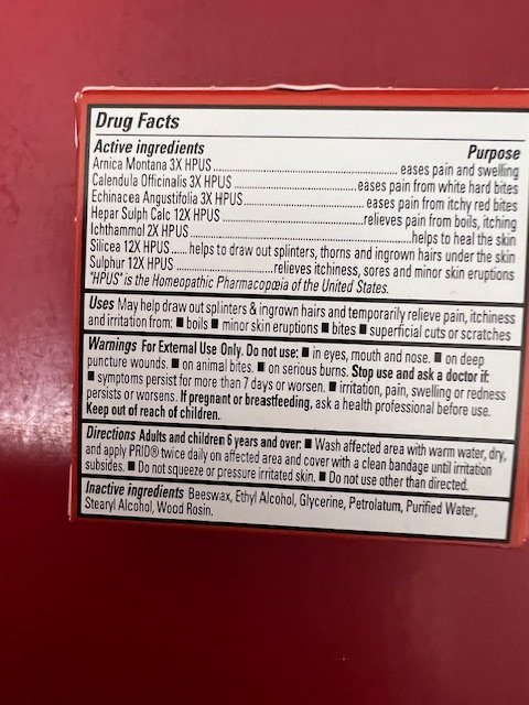 Hylands Prid Drawing Salve Ointment .63oz By Hyland's USA