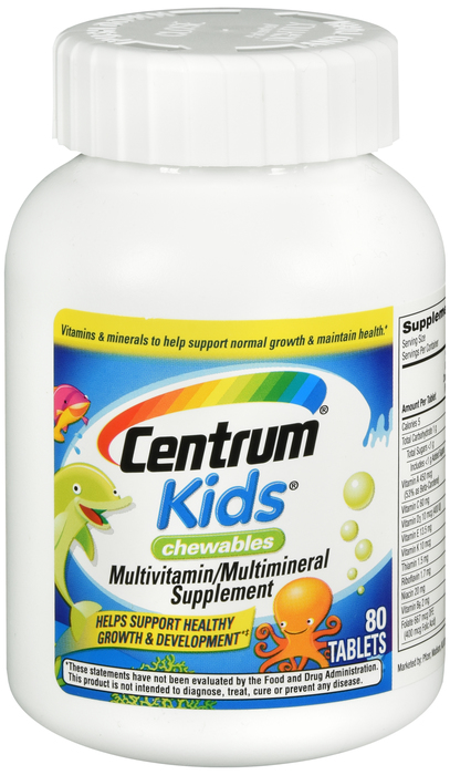 Centrum Kids Multivitamin Chewable Tablets - 80 Count