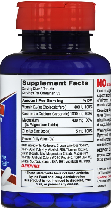 GNP Calcium Carbonate/D3/Magnesium/Zinc ORAL TABLET 333MG-133