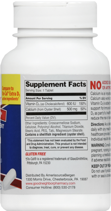 Case of 12-GNP Calcium Carbonate/Vitamin D3 ORAL TABLET 500 MG-600