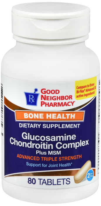 GNP Glucosamine Chondroitin 750-625mg Tab 80 glucosam/chon-msm1/C