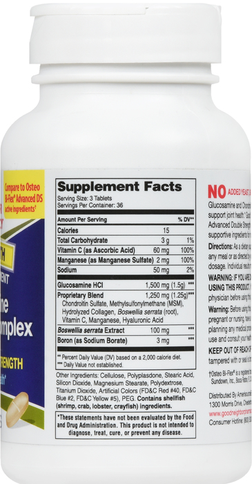 GNP Glucosamine Chondroitin 500-416.6 Tab 110 glucosam/chon-msm1/