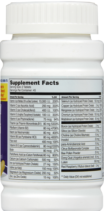 GNP Megamulti For Woman Tab 90 multivit/iron/folic acid/hb179 ORAL