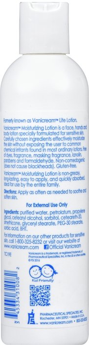 Vanicream Lite Lotion 8 Oz By Pharmaceutical Spec Inc