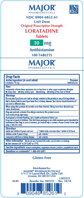 Loratadine Gen Claritin 10 Mg Tab 100 Unit Dose Package By Major Pharma Ud