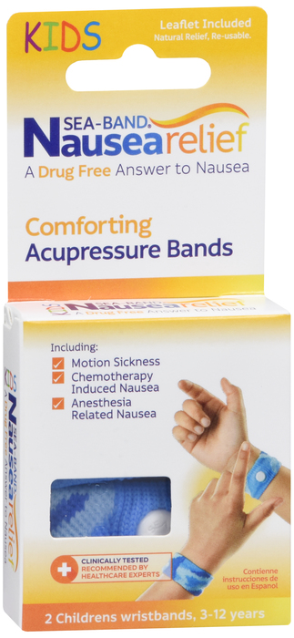 Sea Band Nausea Relief Comforting Acupressure Wristbands Kids 1 PR