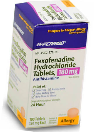Fexofenadine 180Mg Tablet 100Ct Generic Allegra byPerrigo