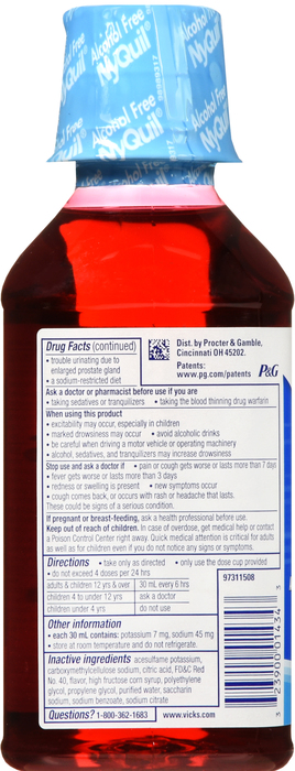 Nyquil Original Alcohol Free 12 Oz Case Of 12