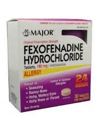 Fexofenadine Gen Allegra 180Mg Tablet- 30 Count By Major