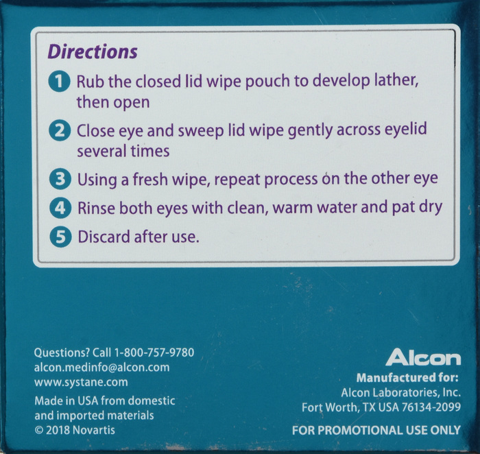 Case of 12-Systane Lid Wipe 30Ct by Alcon Lab