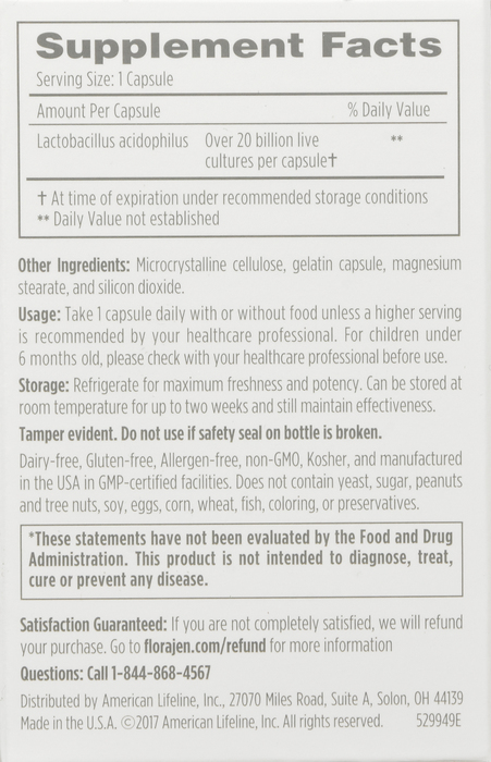 Florajen Acidophilus Capsule 30Ct