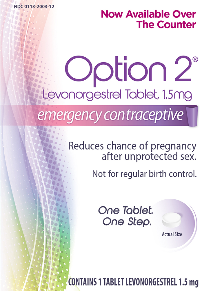 Option 2 Emergency Contraceptive Levonorgestrel 1.5mg Tablet 1 Count ...