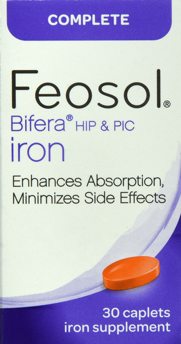 Feosol Bifera Hip & Pic Iron Complete Caplet 30Ct By Meda Pharma