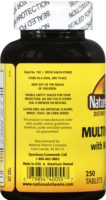 Multivit W/Minerals Tab 250 Count Nature's Blend