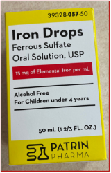 Iron Drops Child Alcohol Free 15 Mg/ml Drp 50ml By Patrin Pharma