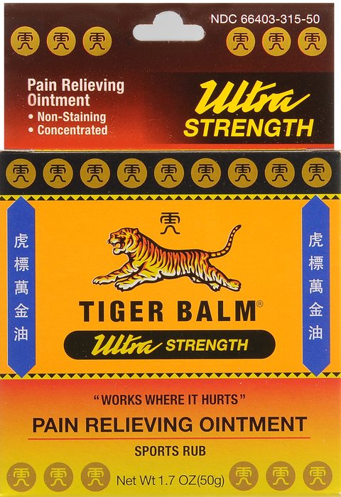 Tiger Balm Ultra Strength Pain Relieving Ointment 50gm