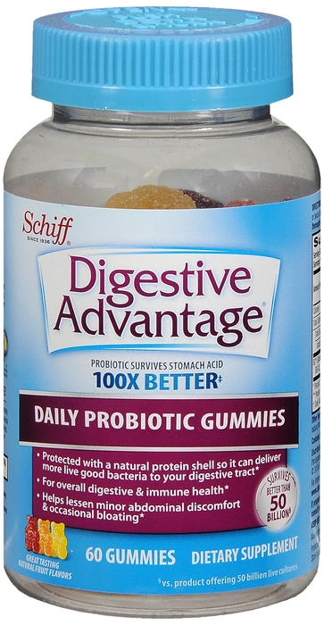Case of 12-Digestive Advantage Probiotic Gummies 60ct By Reckitt Benckiser