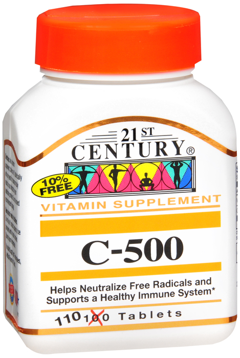 Pack of 12-Vit C 500 mg Tab 110 By 21st Century Nutritional Prod/GNP