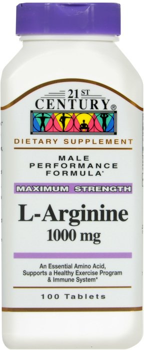 L-Arginine 1000mg Tablet 100 Count 21st Cent