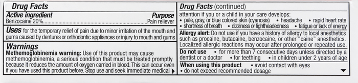 Pack of 12-Benzodent Dental Pain Relieving Benzocaine 20% Cream Maximum ...