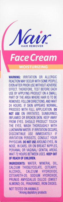 Nair Hair Remover Face Cream Moisturizing Formula With Sweet Almond Oil ...