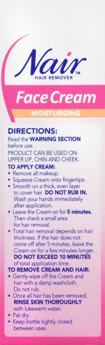 Nair Hair Remover Face Cream Moisturizing Formula With Sweet Almond Oil ...