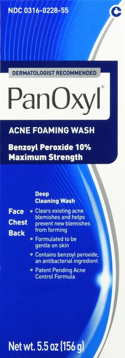 PanOxyl Benzoyl Peroxide 10% Acne Foaming Wash Maximum Strength 5.5 OZ