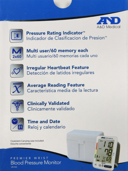 Pack of 12-Blood Pressure Wrist Monitor By A&D Engineering USA