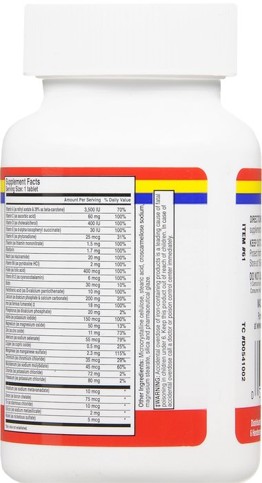 Milltrium Multivit Minrl Tab 100 Count Wndml