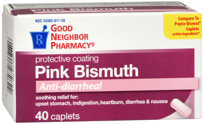 Case of 72-GNP Pink Bismuth Anti-Diarrheal 262mg Cap 40ct Gen Pepto Bism