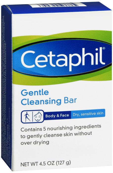 Cetaphil Gentle Cleansing Bar For Dry/Sensitive Skin 4.50 Oz By ...