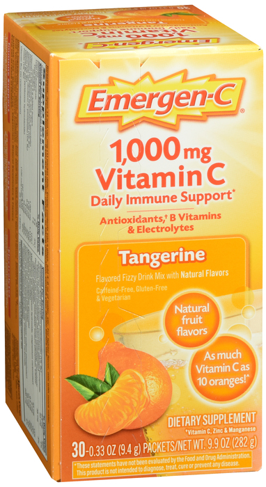 Emergen-C Vitamin C 1000mg Tangerine Packets 30ct by Glaxo