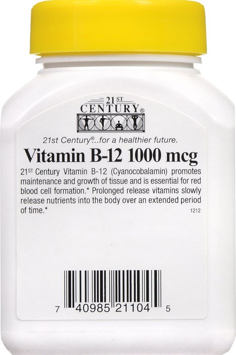 B-12 1000 mcg Tab PROLONGED RELEASE 110 By 21st Century