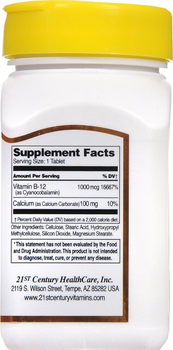 B-12 1000 mcg Tab PROLONGED RELEASE 110 By 21st Century