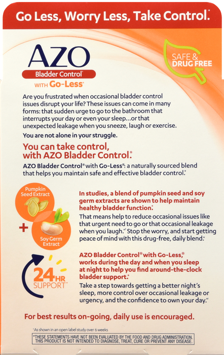 AZO Bladder Control with Go-Less Capsules 54 EA