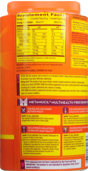 Metamucil Smooth Orange 48.2 oz