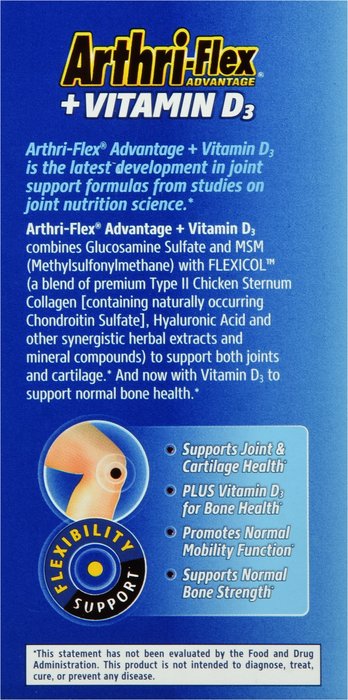 21st Century Arthri-Flex Advantage + Vitamin D3 Coated Tablets 120 EA