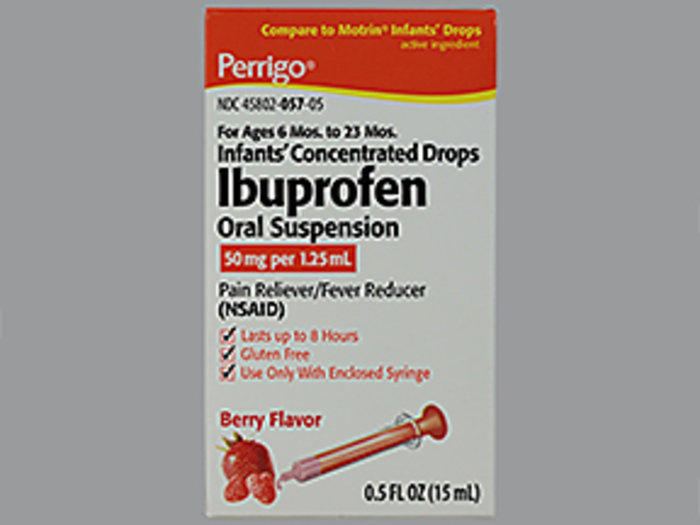 Case of 24-Infants' Ibuprofen Berry Oral Suspension Drops 15ml by Padagis