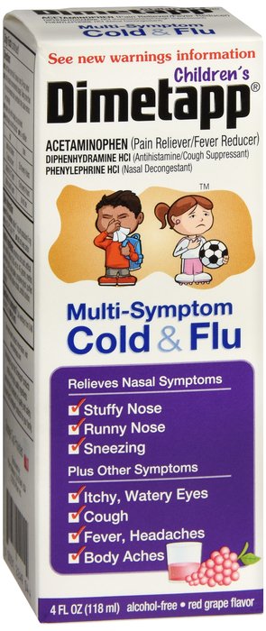 Dimetapp Child M/S Cold Flu Liquid 4 oz