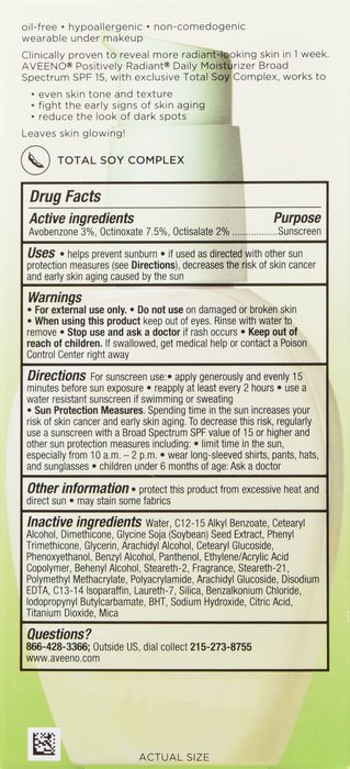 Aveeno Positively Radiant SPF15 Lotion 4oz