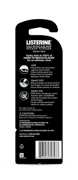 Case of 48-Listerine Access Flosser Ultraclean Kit by LG H&H USA