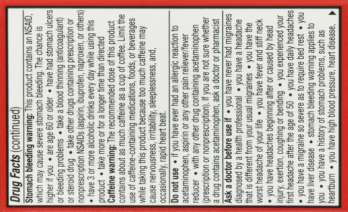 Excedrin Migraine Caplet 24Ct bt Glaxo Smith Kline
