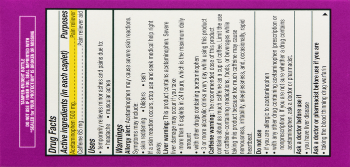 Excedrin Tension Headache Caplet 100Ct by Glaxo Smith Kline