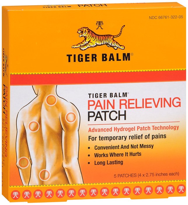 Pack of 12-Tiger Balm Pain Relieving Patch 5ct Capsicum 16-24-80mg Regular