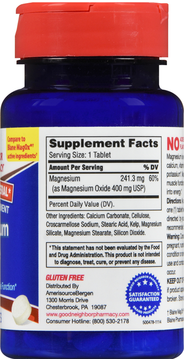 GNP MGO Magnesium Oxide 400mg Tablet 90Ct