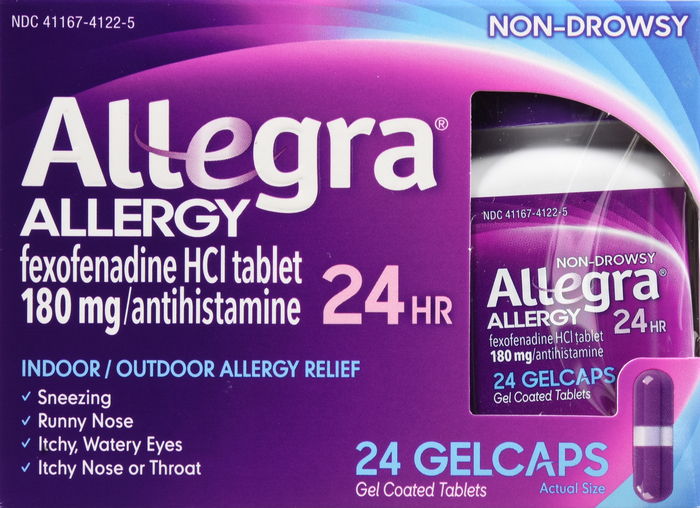 Pack Of 12-Allegra Otc 24Hr 180Mg Gelcap 24 Count By Chattem