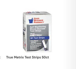 GNP True Metrix Test Strips 50 Count By Trividia