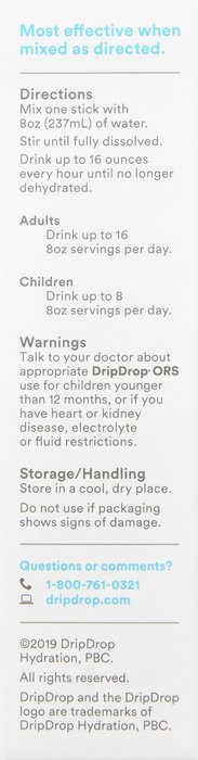 Drip Drop Berry Hydration 10G Powder 8 Count By Drip Drop