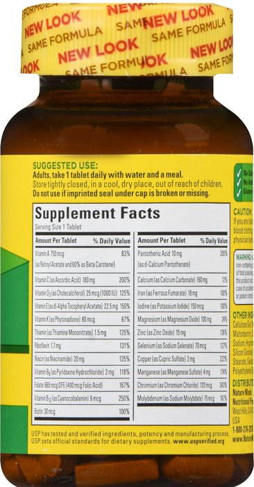 Nature Made Multivitamin Tablet 130 Count By Pharmavite