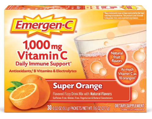 Emergen-C Vitamin 1000mg Orange Packets 30ct